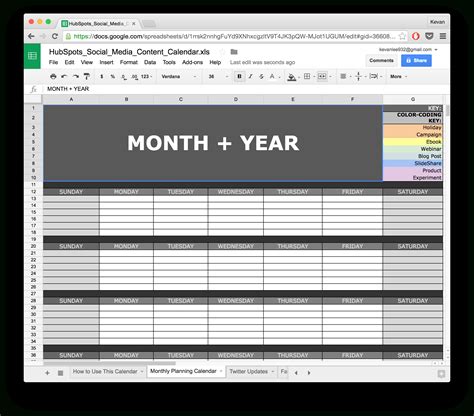 Social Media Planning Spreadsheet Throughout Readytogo Marketing