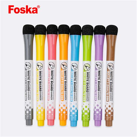 Foska Office And School Supplies Colour Set Magnetic Whiteboard Marker Pen Marker Pens And