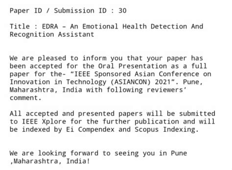 Shreya Sakpal On Linkedin Hello Connections I Am Glad To Share That Our Research Paper Entitled