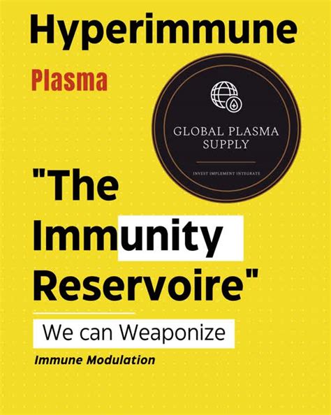 Global Plasma Supply On Linkedin Plasmascience Hyperimmuneplasma