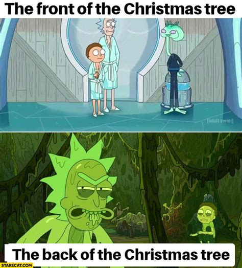 The Front Of The Christmas Tree Vs The Back Of The Christmas Tree