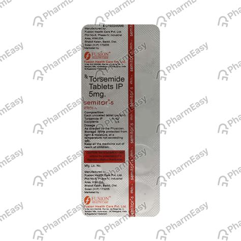 Semitor 5 Mg Tablet 10 Uses Side Effects Price And Dosage Pharmeasy
