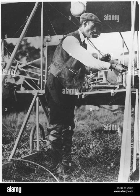 Calbraith P Rodgers Is Shown With The Vin Fiz The First Aircraft To
