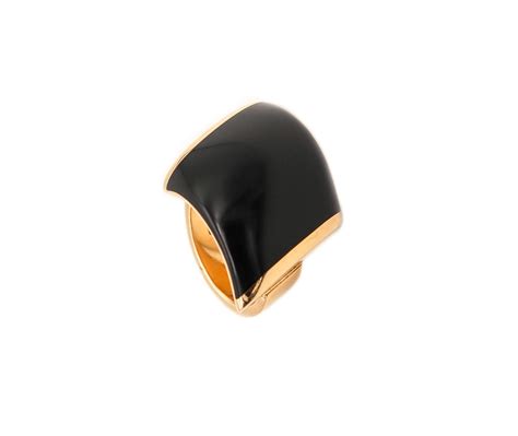 Vhernier Milano Large Sculptural Fibula Cocktail Ring In Solid 18kt Yellow Gold Etsy