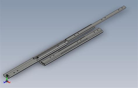 伸缩导轨 SOLIDWORKS 2012 模型图纸免费下载 懒石网