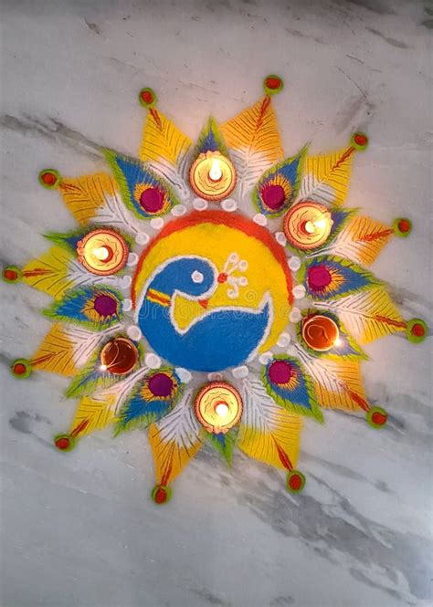 Peacock Rangoli Images Peacock Rangoli Etsy Uk