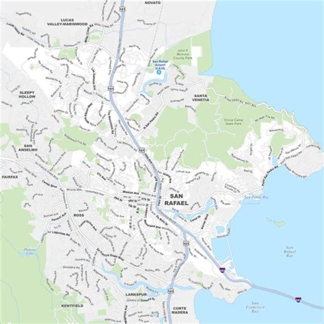 Map Of San Rafael California Us Maps