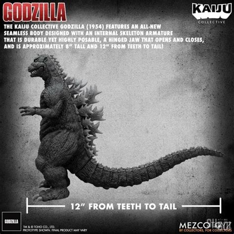 Mezco Toyz Godzilla 1954 Kaiju Collective Godzilla Black And White