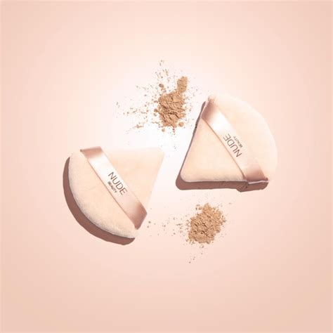 Nude Beauty Triangle Powder Puff Duo
