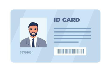 Id Card Personal Info Data Identification Document With Person Photo