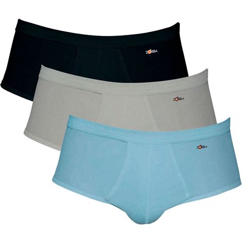 Kit 3 Cuecas Slip Luxo Poliamida Zorba Sortidas