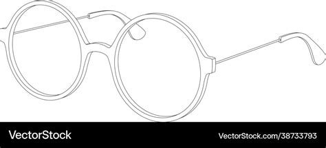 Round Glasses Simple Spectacle Royalty Free Vector Image