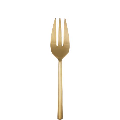 Matte Gold Serving Fork 9 Rentals Bright Rentals