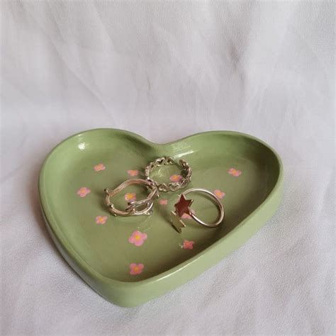 Joyero corazón de arcilla en Arcilla Joyero Corazones