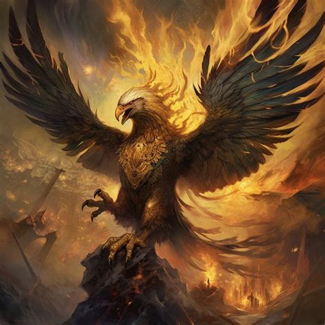 Golden Eagle Phoenix Artwork Phoenix Wallpaper Phoenix Art