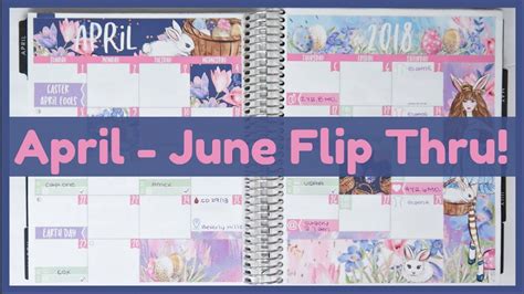 April June 2018 Planner Flip Thru Erin Condren YouTube