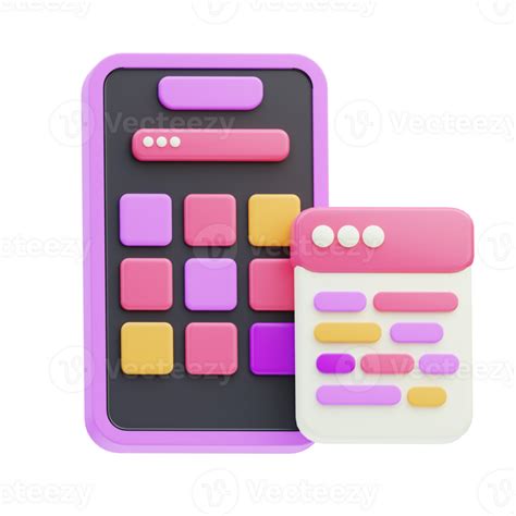 Mobile User Interface 3d Illustration 27113284 Png