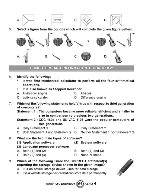 International Computer Science Olympiad Icso Workbook For Class 4