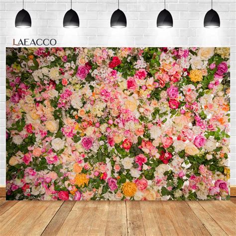 Pink Red Rose Wall Background Spring Tulip Garden Weeding Bridal Shower
