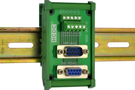 DIN Rail Mount D SUB Male Female Interface Module Terminal Block Breakout Board DB9 BigaMart