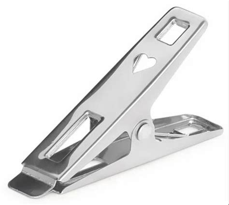 Silver Stainless Steel Small Clip For Cloth Thickness 2mm At Rs 355