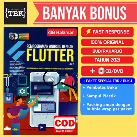 Jual BUKU PEMROGRAMAN ANDROID DENGAN FLUTTER MEMBUAT APLIKASI ANDROID