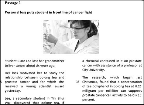 Visual Layout Of Reading Passage 2 Download Scientific Diagram