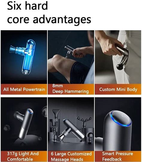 Philips Mini Fascia Massage Gun 7 Massage Heads 45° Thermostatically