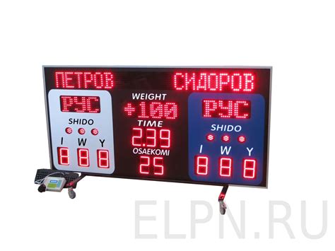 Электронное табло для борьбы дзюдо