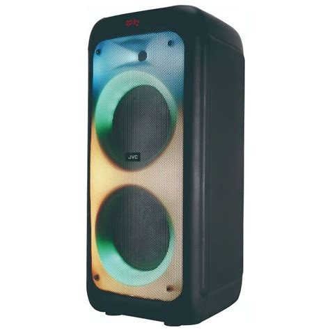 Jvc Portable Party Speaker With Led Flame Lights Mic Xs N5213pb Black