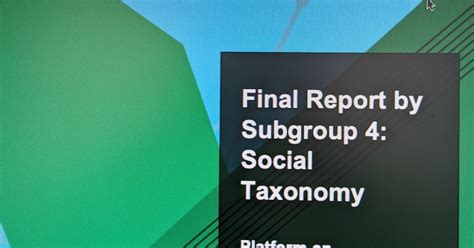 Ec Advisers Adjust Proposed Social Taxonomy Structure Given Feedback