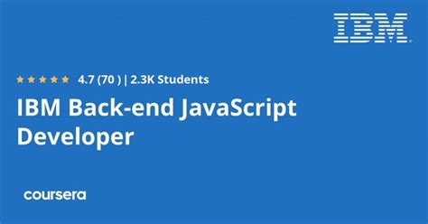 [coursera] Ibm Back End Javascript Developer Professional Certificate