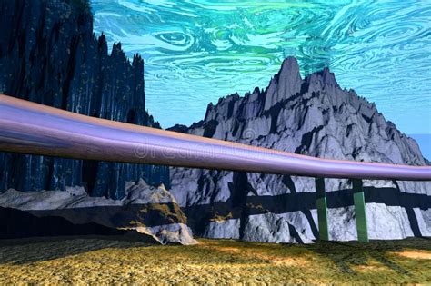 Oil Or Gas Pipeline From The Seabed Stock Illustration Illustration Of North Money 286310671