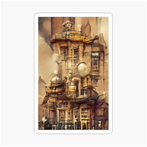 Steampunk Victorian Edifice I Sticker For Sale By Astralowelle