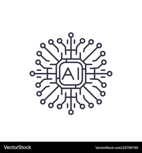 Artificial Intelligence Ai Icon Royalty Free Vector Image