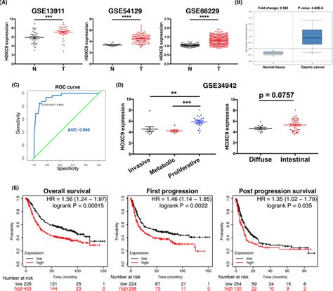 Hoxc9 Is Upregulated In Gastric Cancer Gc And Serves As An Indicator