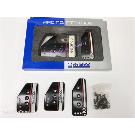 Sparco Car Non Slip Manual Brake Clutch Accelerator Foot Treadle Pedal