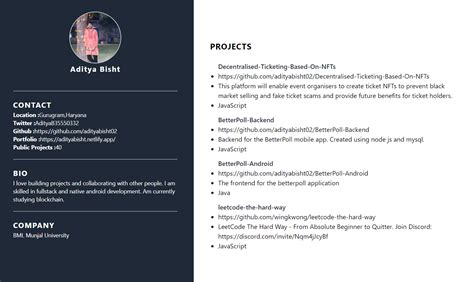 Gitresume Devpost