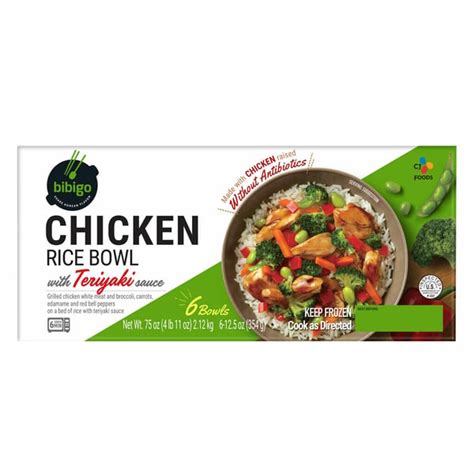 Costco Bibigo Chicken Rice Bowl With Teriyaki Sauce 12 5 Oz 6 Count