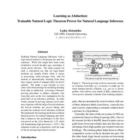 Learning As Abduction Trainable Natural Logic Theorem Prover For Natural Language Inference