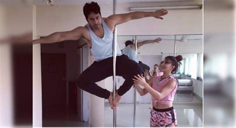Jacqueline Fernandez Varun Dhawan Is An Amazing Pole Dancer