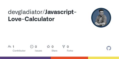 Github Devgladiatorjavascript Love Calculator