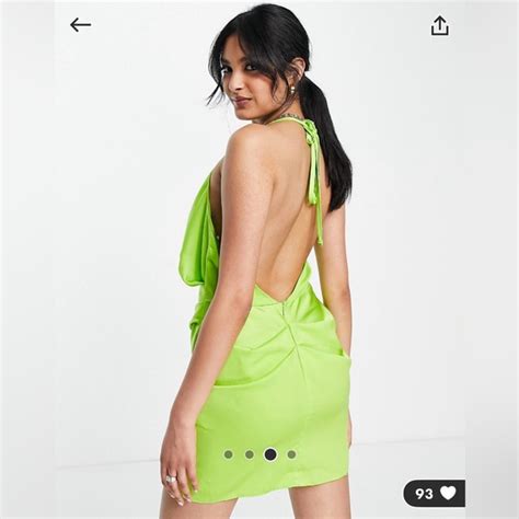 Asos Dresses Satin Halter Neck Backless Mini Dress Poshmark