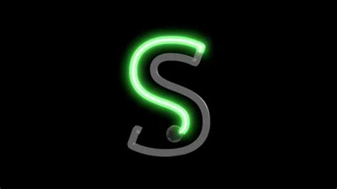 Neon Script Word Themed Font Letter S Stock Video Pond