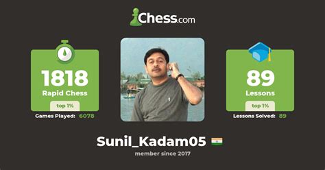 Sunil Kadam Sunil Kadam05 Chess Profile