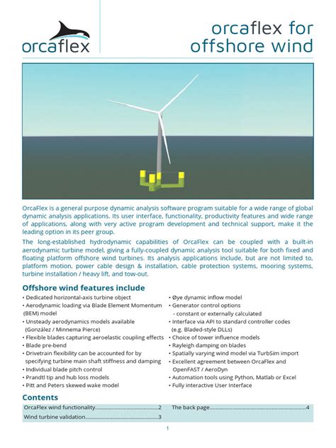 Orcaflex For Offshore Wind Pdf Wind Turbine Offshore Wind Power