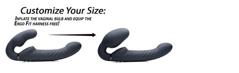 Amazon Strap U Strap U X Swirl Ergo Fit Inflatable Vibrating Strapless Strap On Black