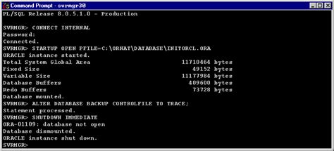Recover Lost Control File [oracle] Exercise
