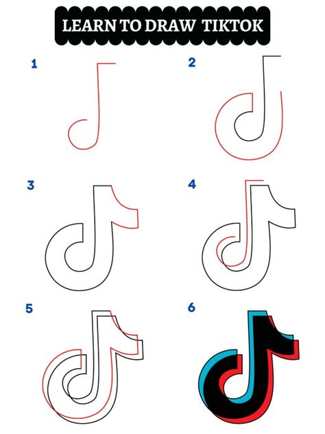 How To Draw Tiktok Logo