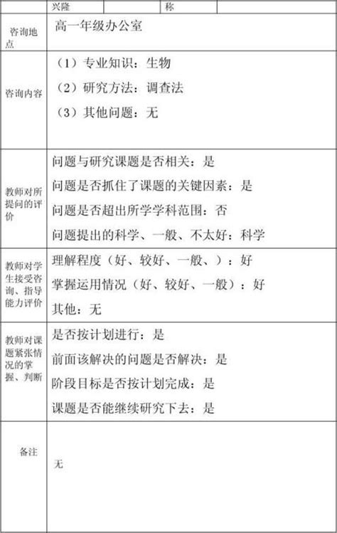 高中研究性学习课题开题报告表詹学海 范文118